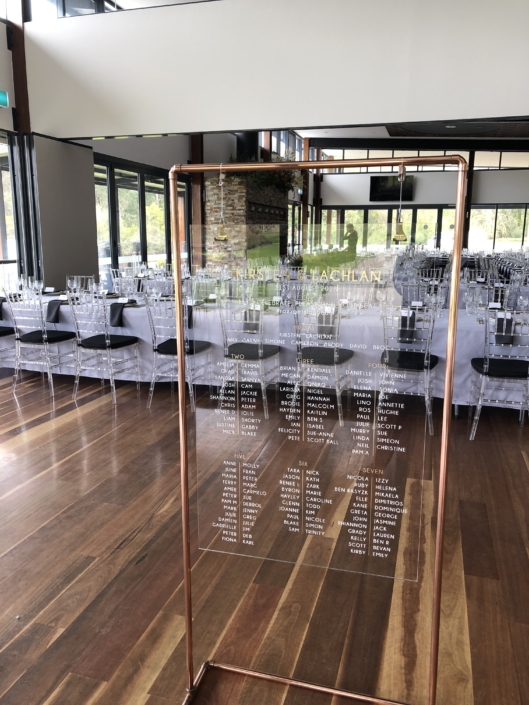 clear acrylic hanging sign - Hire In Style