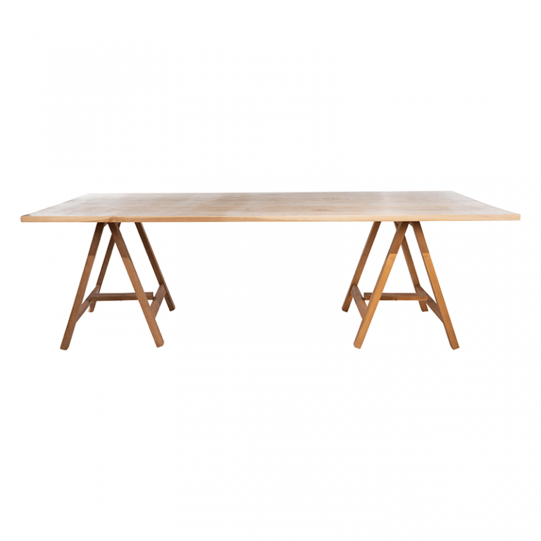 TRESTLE DINING TABLE - LIGHT OAK - Hire In Style