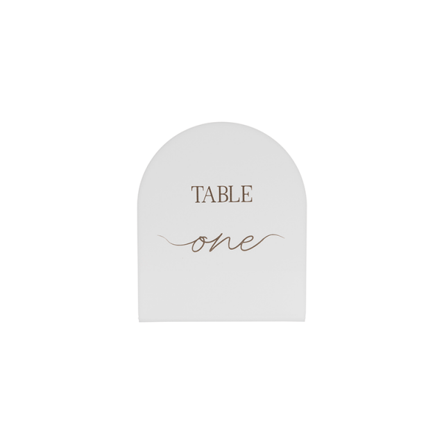 WHITE ARCH TABLE NUMBER - Hire In Style