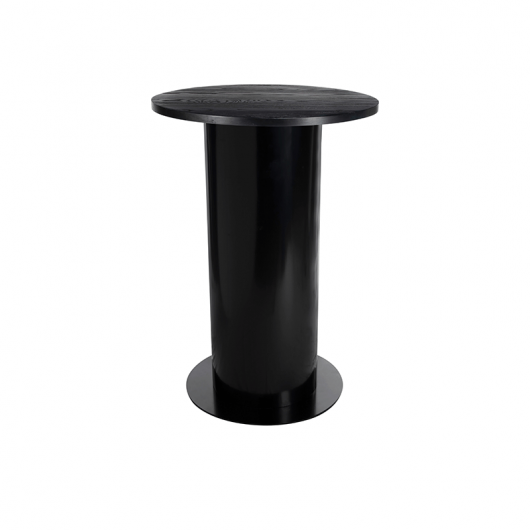 ROUND BASE BAR TABLE - BLACK - Hire In Style