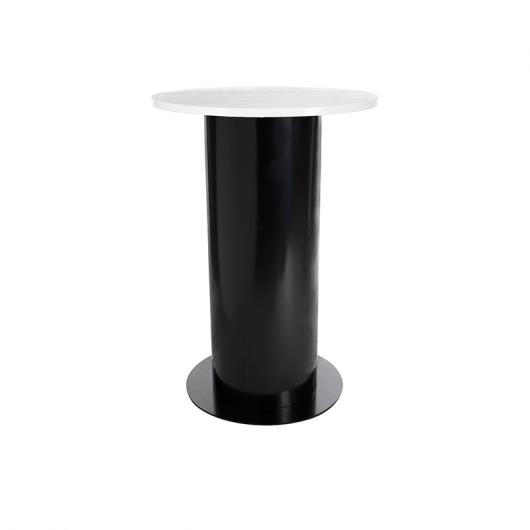 ROUND BASE BAR TABLE - WHITE - Hire In Style