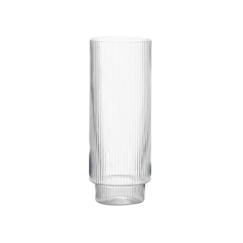 CLEAR RIBBED GLASSWARE - HI-BALL - Hire In Style