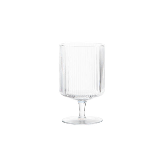CLEAR RIBBED GLASSWARE - WINE - Hire In Style