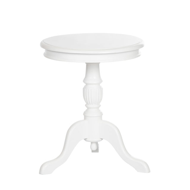 WHITE RIBBED SIDE TABLE - Hire In Style