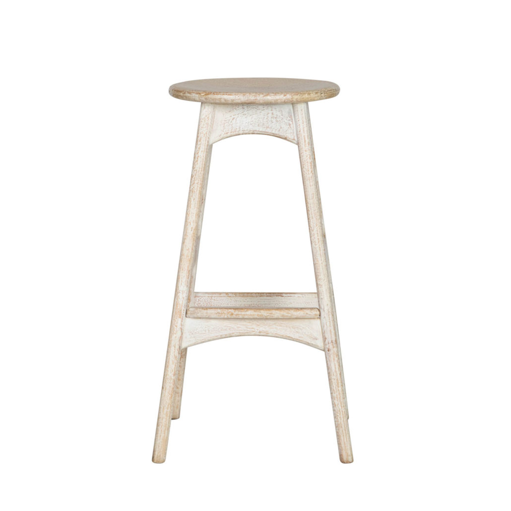 WHITE WASH DECO BAR STOOL - Hire In Style