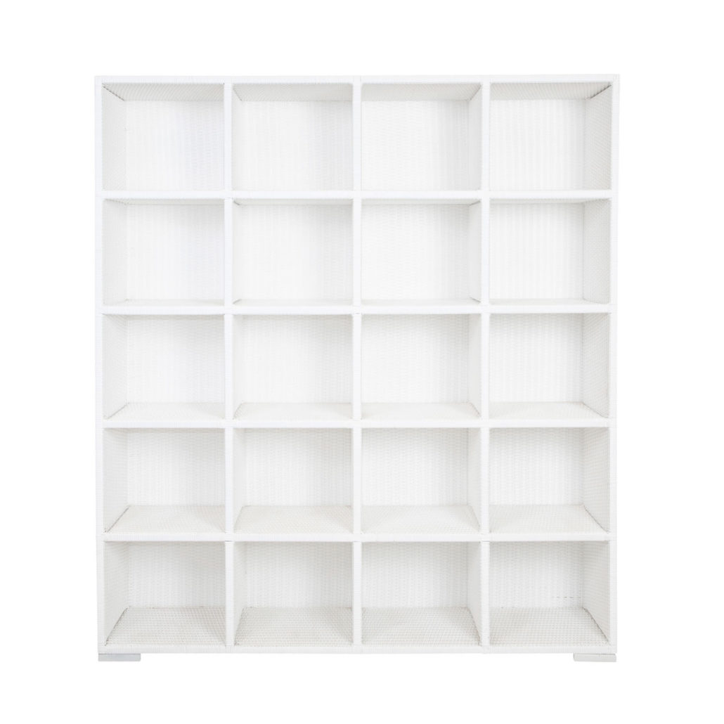 WHITE RATTAN BOOKCASE - Hire In Style