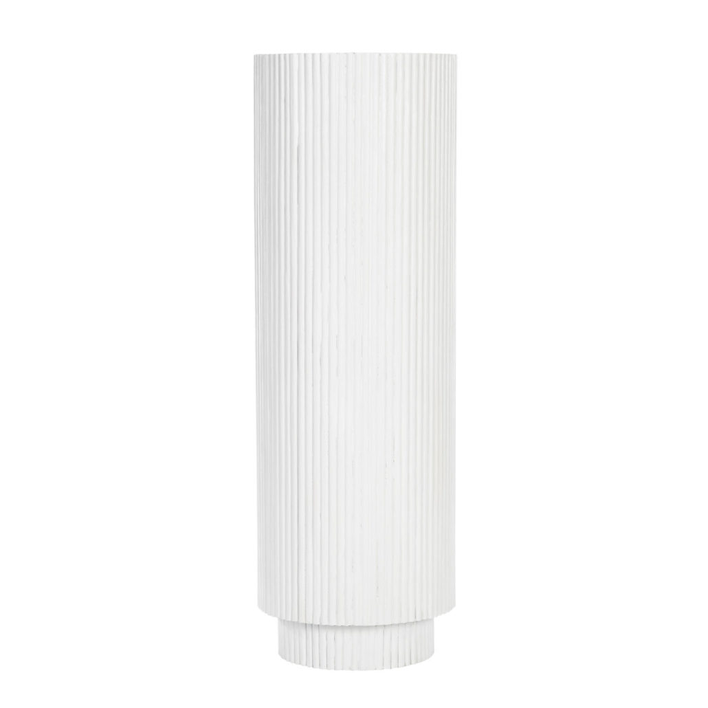 WHITE RIBBED PLINTH - Hire In Style